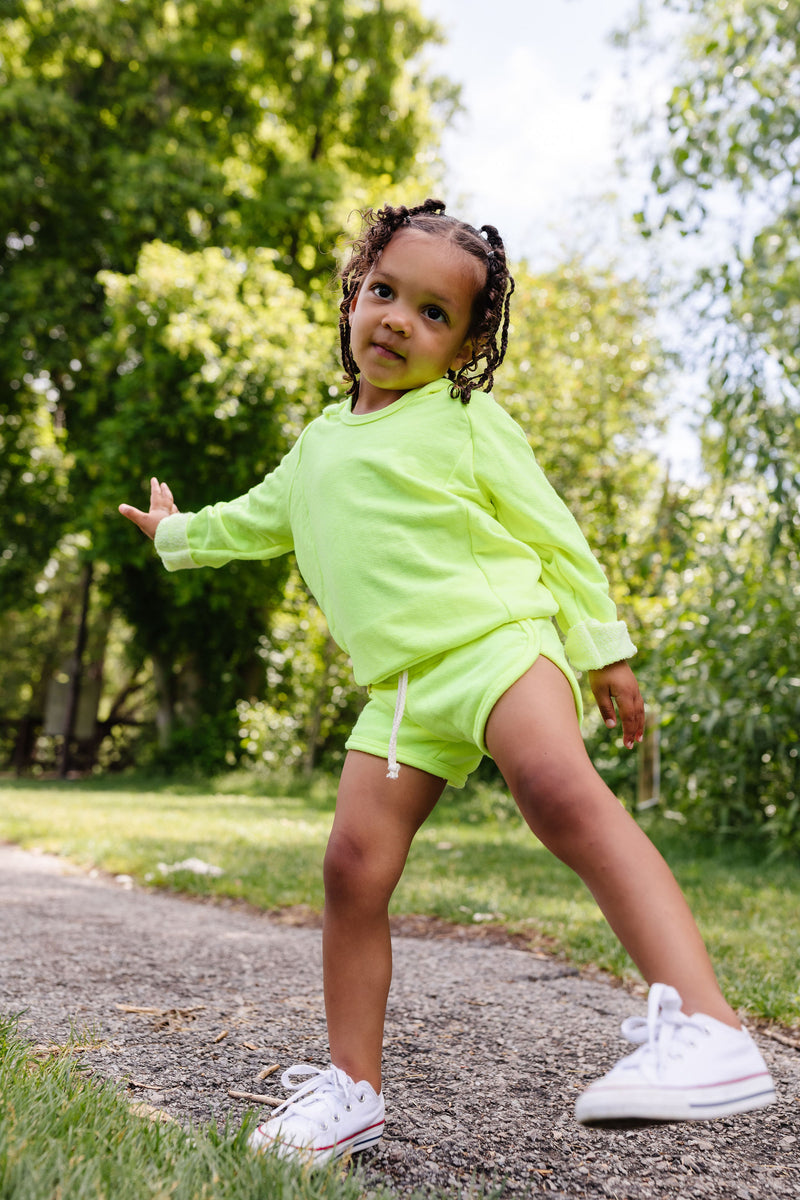 track shorts - highlighter – Childhoods Clothing