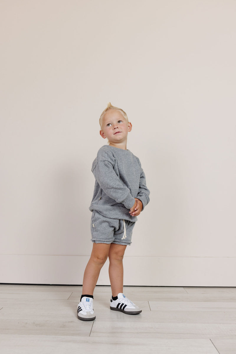 boy short sweatset - stonewash – Childhoods Clothing