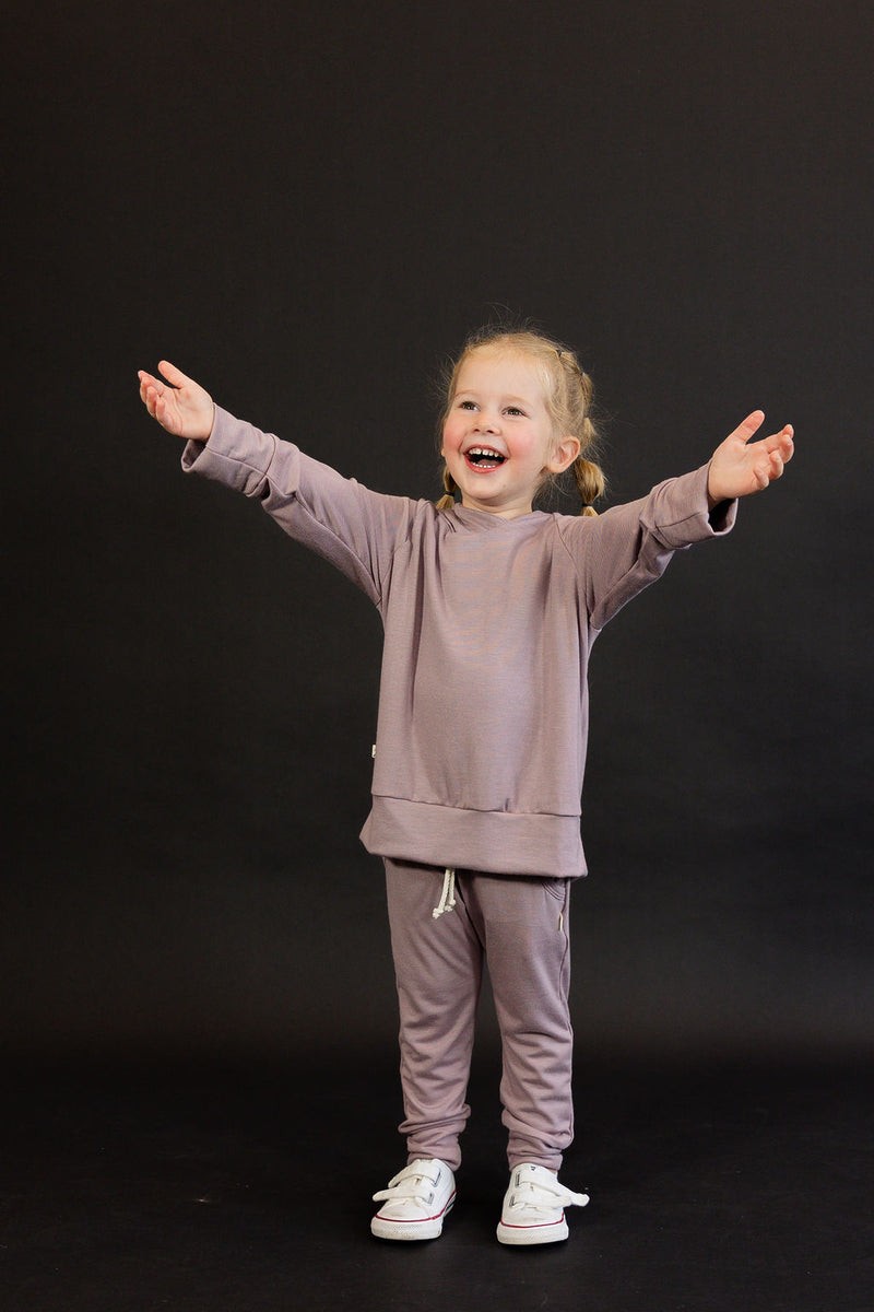 rib knit jogger - thistle – Childhoods Clothing