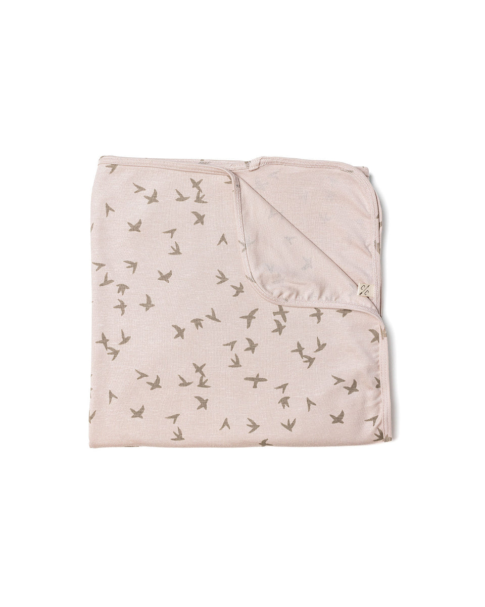swaddle - birds on mushroom – Childhoods Clothing